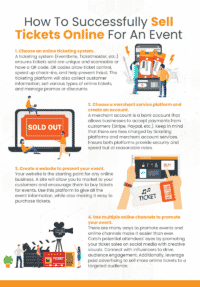 How To Sell Tickets Online